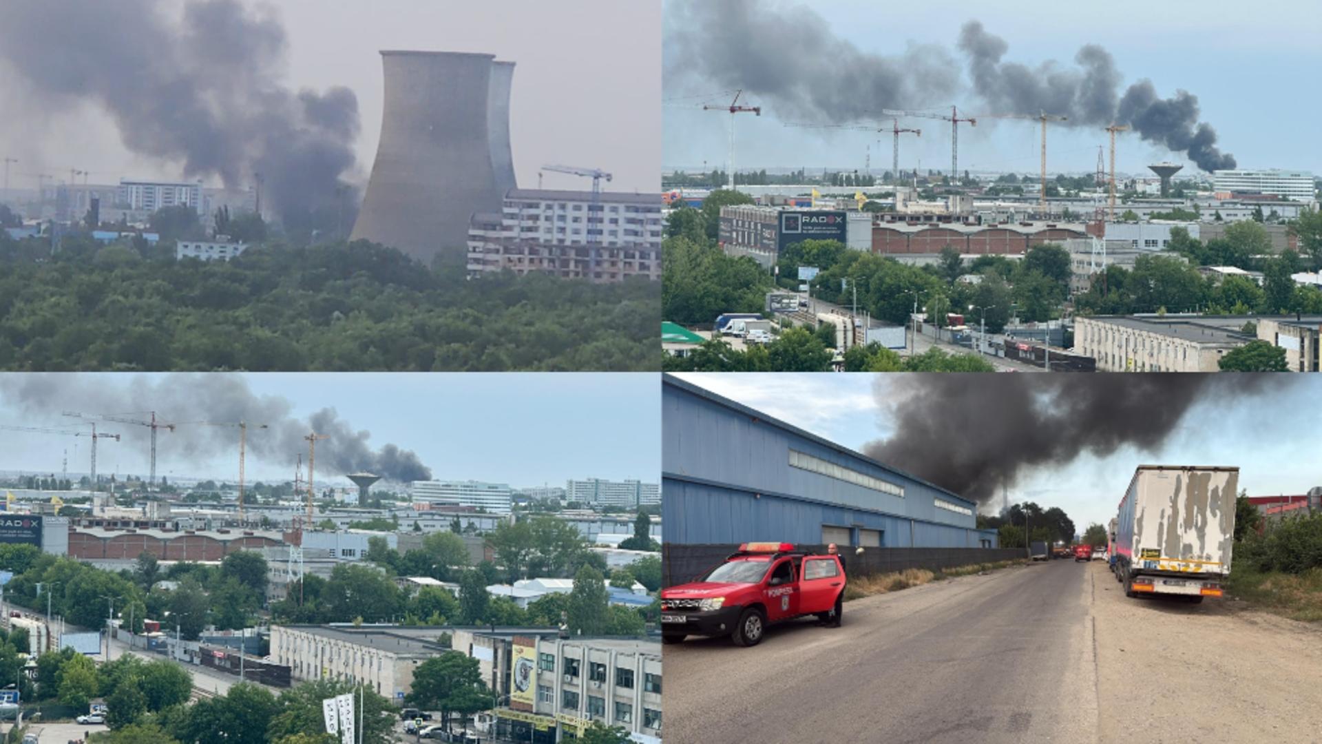 Incendiu puternic la un depozit din București. A fost emis mesaj RO-Alert VIDEO